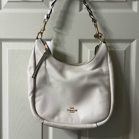 Coach | Bags | Coach White Leather Shoulder Bag | Poshmark